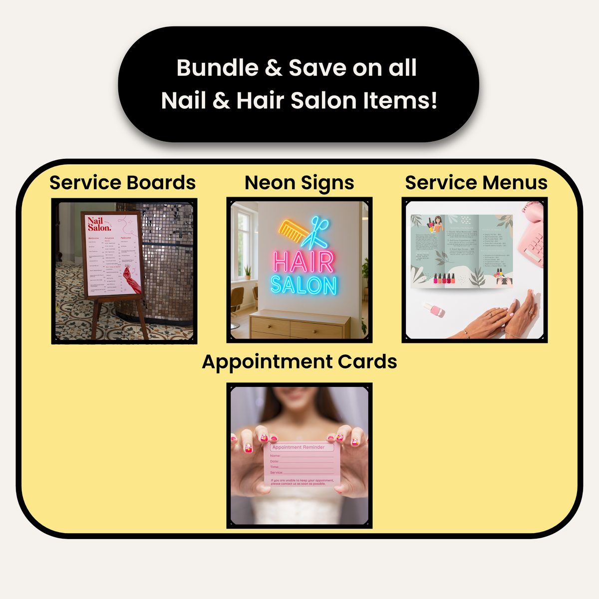 Salon Printing | Flyers, Appointment Cards & Posters – Graphic Joy