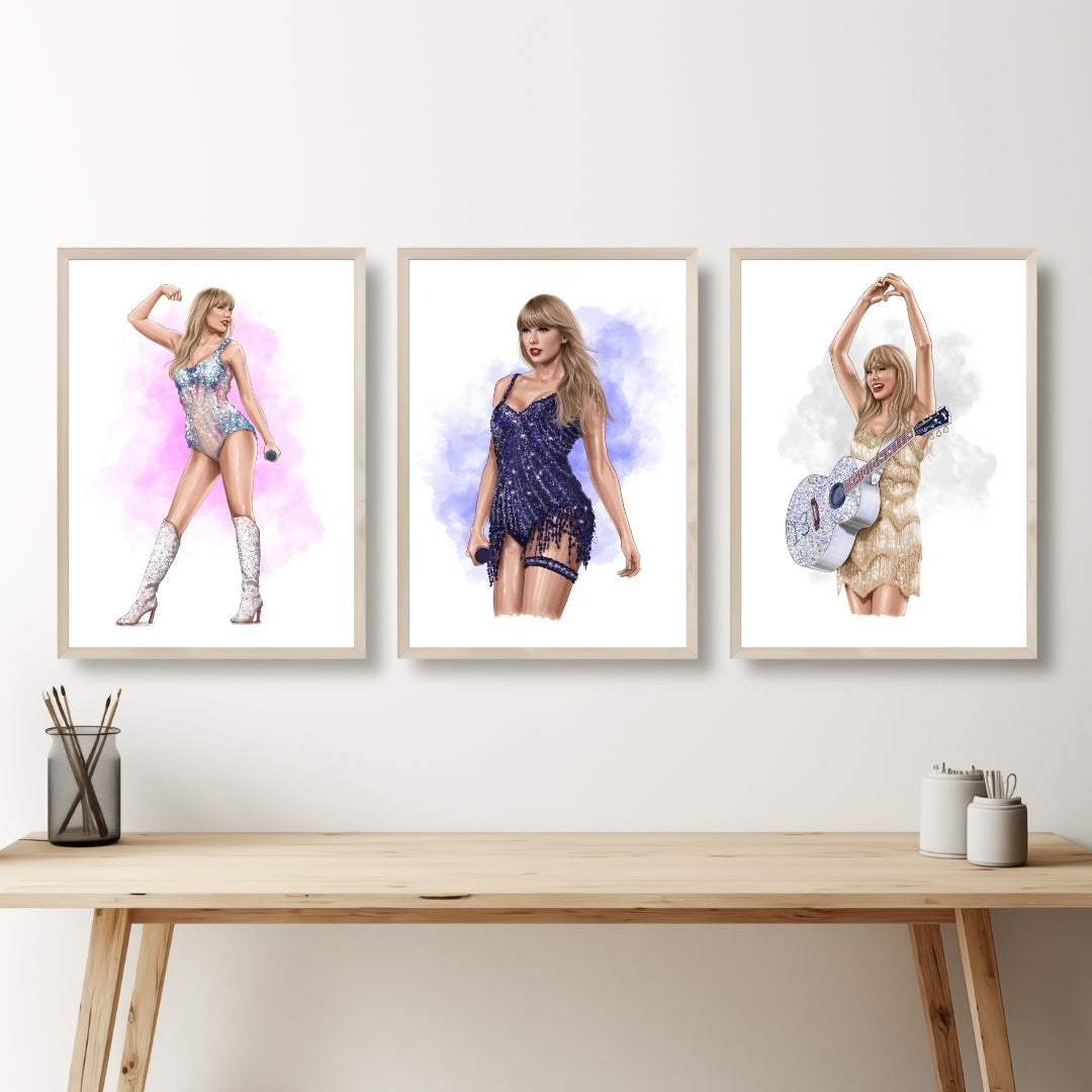 Taylor Eras Posters • Set of 3 Eras Tour Inspired Wall Art Print ...